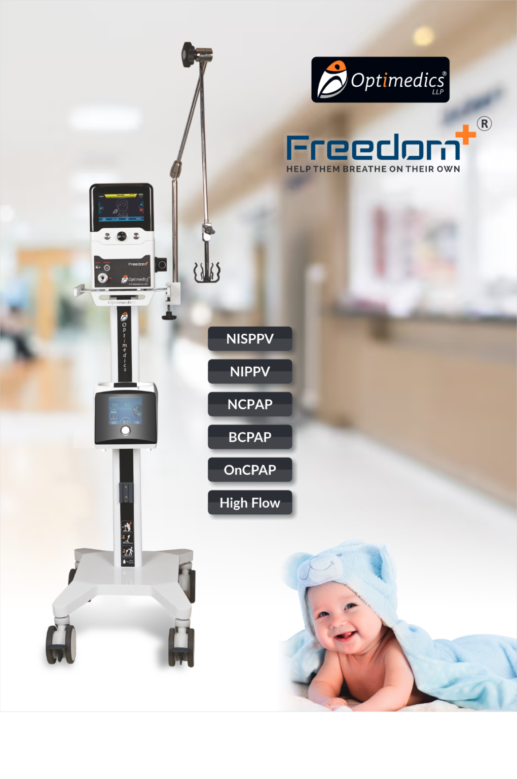 Freedom Plus Non Invasive Ventilator - Universal Biotech Solution